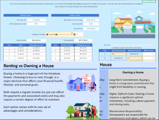 Renting vs. Owning a House - ActiveLearningLabs - Interactive Learning