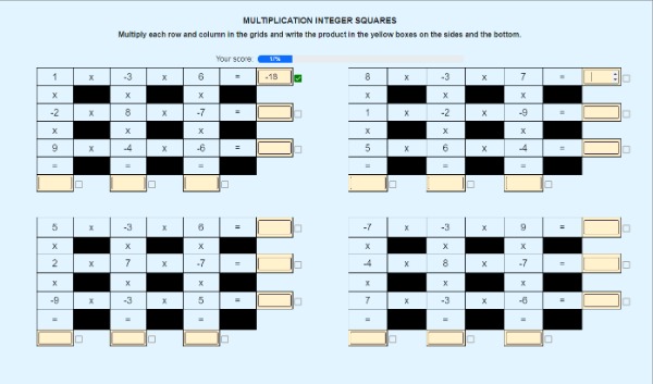 Integer Multiplication Puzzle Activelearninglabs Interactive Learning