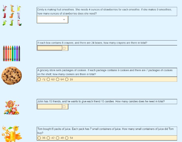Grade 4 - Multiplication: Word Problems – RealMath
