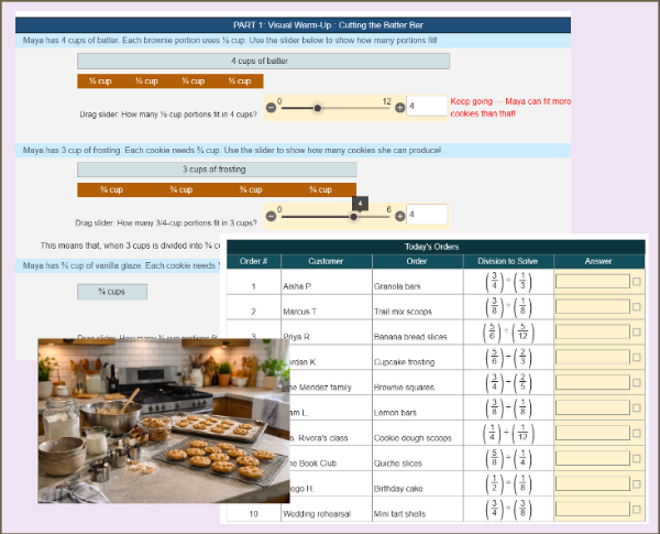 RealMath | Maya's Bakery: Recipes with Fraction Division